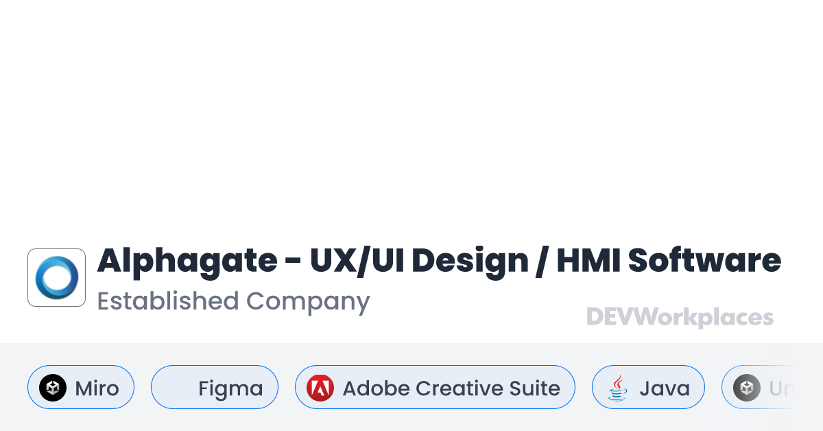 Alphagate - UX/UI Design / HMI Software as an IT employer | Reviews, TechStack, Benefits